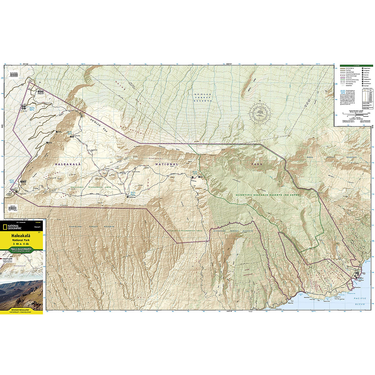 Haleakala National Park Map (National Geographic Trails Illustrated Map, 227)