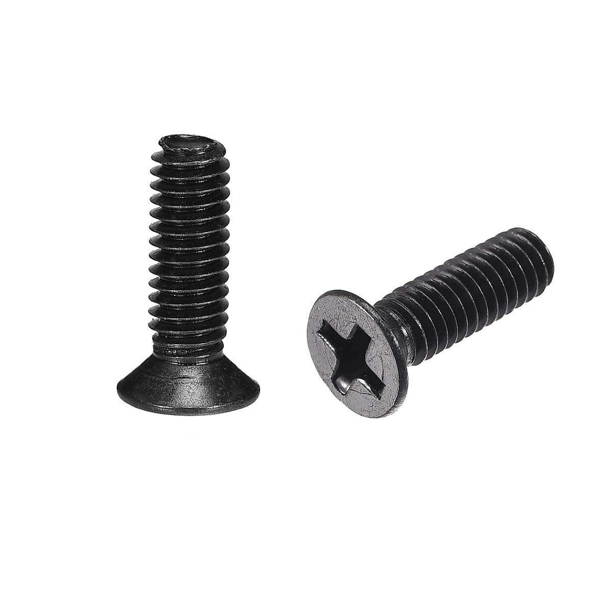 uxcell M4 x 14mm Phillips Screw Fastener Black for Laptop PC TV Fan Switch 200pcs