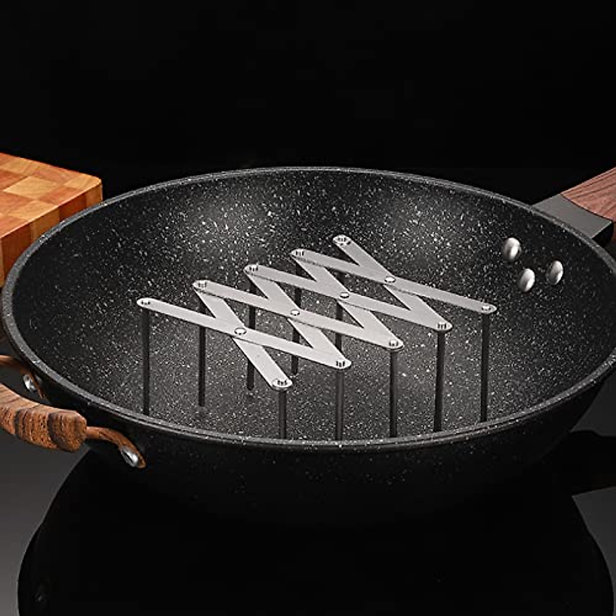 2 Pcs Pot Lid Organizer, Stainless Steel Adjustable Pot Lid Holder, Kitchen Cabinet Pantry Pan and Cutting Board Organizer,Plate Organizer,Bakeware Organizer (2 Pcs)