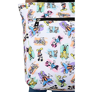Disney Zipper Tote Travel Bag Mickey Minnie Donald Daisy Goofy Pluto Print