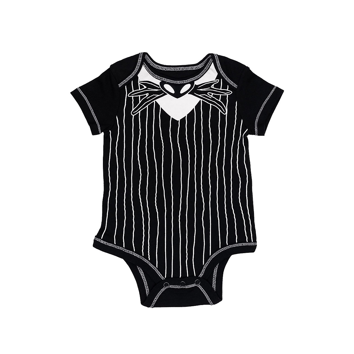 Disney Nightmare Before Christmas Jack Skellington Newborn Baby Boys Cosplay Bodysuit and Hat 3-6 Months
