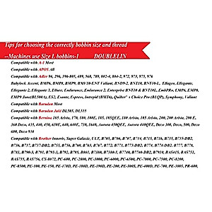 Prewound Bobbin, Card Board, Size L (SA155, Size9.4), Black Color, 144pcs per Box, 75D/2 Polyester, Doublelin, Compatible with Babylock, Barudan,Bernina,Brother,Consew,Juki, Singer, Tajima and More