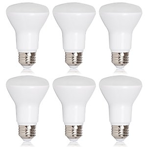 Maxxima LED BR20 Bulbs - 50 Watt Equivalent Dimmable 7 Watt Warm White 3000K R20 LED Lightbulb, 600 Lumens, Featuring an E26 Base, Ideal for Track or Recessed Lighting - 6 Pack