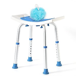 FSA/HSA Eligible Shower Chair for Inside Shower, Shower Stool with Free Bath Loofah, Tool-Free Assembly Shower Seat for Bathtub, Shower Bath Chairs for Seniors/Disabled by DUALECO