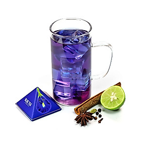 BLUE TEA - Indian Chai Masala - 12 Teabags | Ginger, Cinnamon, Cardamom | Caffeine Free - Gluten Free | Direct From Source - Plant-Based Biodegradable Tea Bag | For Gift - Anniversary, Birthday