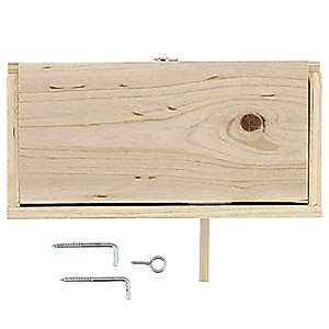 Rural365 Bird Nesting Boxes for Cages - Small 7.9 x 3.9 x 3.6in Wooden Bird House Breeder Bird Box Fit Swallow and Finch