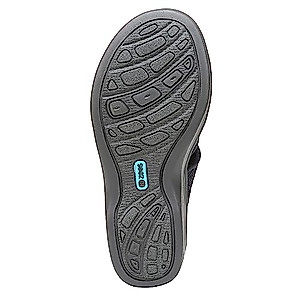 BZees Womens Daytona Slip-On Wedge Sandal Navy Blazer 9.5 M