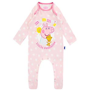 Peppa Pig Baby Girls Footies Pink 3-6 M