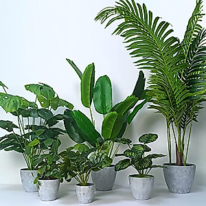 Plant Pots, 6pcs 7.5/6.5/5.8/5/4.2/3.6 Inch Planters Flower Pots with Drainage Hole, Modern Decorative Planter for Indoor Outdoor Plants, Succulents, Flowers & Cactus, Perfect for Home Bedroom Garden