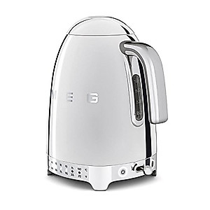 Smeg KLF02SSUS 50's Retro Style Variable Temperature Kettle, Polished Stainless Steel