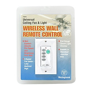 Westinghouse 7787500 Wireless Ceiling Fan and Light Wall Control