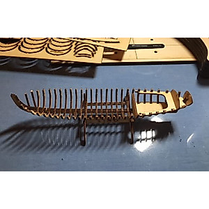 GAWEGM Ship Model - Whole Ribbed Double Mast Fishing Boat with Metal Accessories