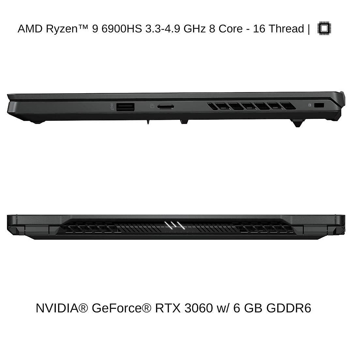 HIDevolution ASUS ROG Zephyrus G15 GA503RW 15.6" QHD 165Hz, 3.3 GHz AMD Ryzen 9 6900HS, RTX 3070 Ti, 40 GB 4800MHz RAM, 4 TB PCIe SSD, Windows 11 Pro