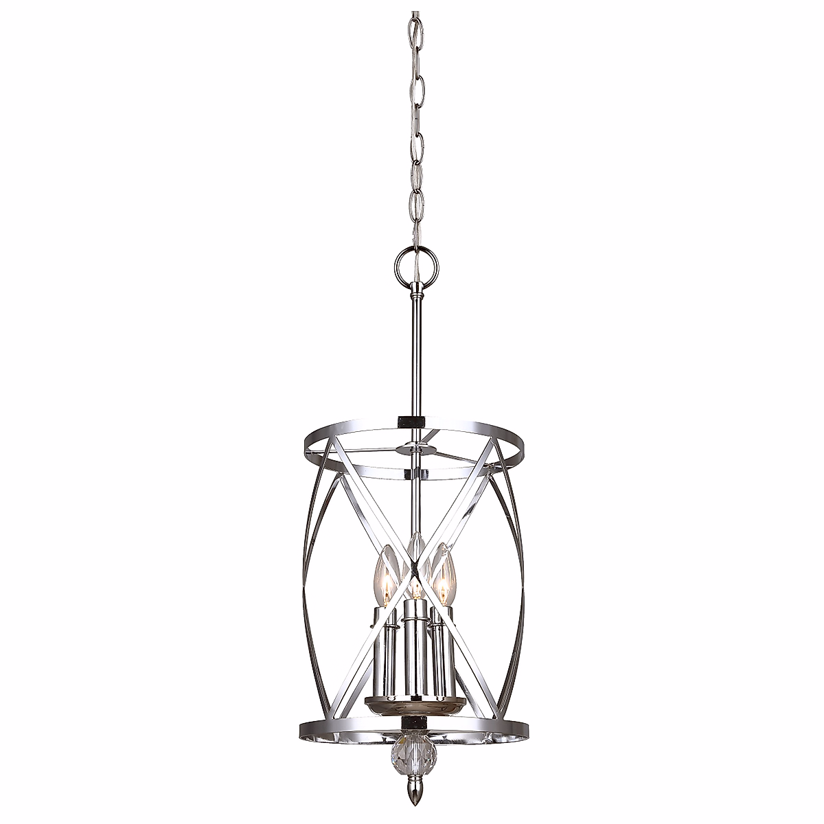 Canarm ICH172B03CH10 Vanessa 3-Light Chandelier, Chrome