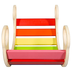 Nautical Beach Decor Waldorf Wooden Rocking Play (Rainbow)