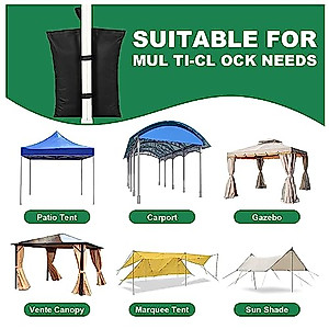 Nuenen 20 Pcs Canopy Weights Sand Bags Large Tent Weights 560 LBS Heavy Duty Gazebo Weights with Shovel for Outdoor Patio Canopy Tent Shelter Umbrella Instant Canopies Without Sand (Black)