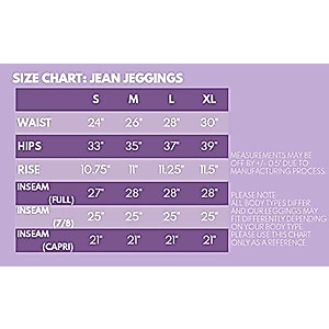 Women's Stretch Pull-on Skinny Denim Look Jean Leggings, Full Length, Navy, Small