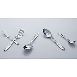 Mikasa Virtuoso 65 Piece Stainless Steel Flatware Set, Service For 12