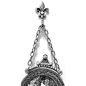 Mini Metal Fleur De Lis Wall Decor Hooks, Set of 3, Silver