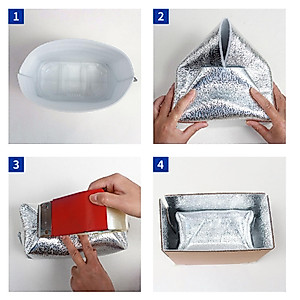 10 PCS Reusable Insulated Shipping Bags 13.4 x 9.5 x 13 Inch, Thermal Box Liners for Lunch Box Camping Picnic Foil Insulated Bag Liner Waterproof Insulation Package for Frozen and Hot Food