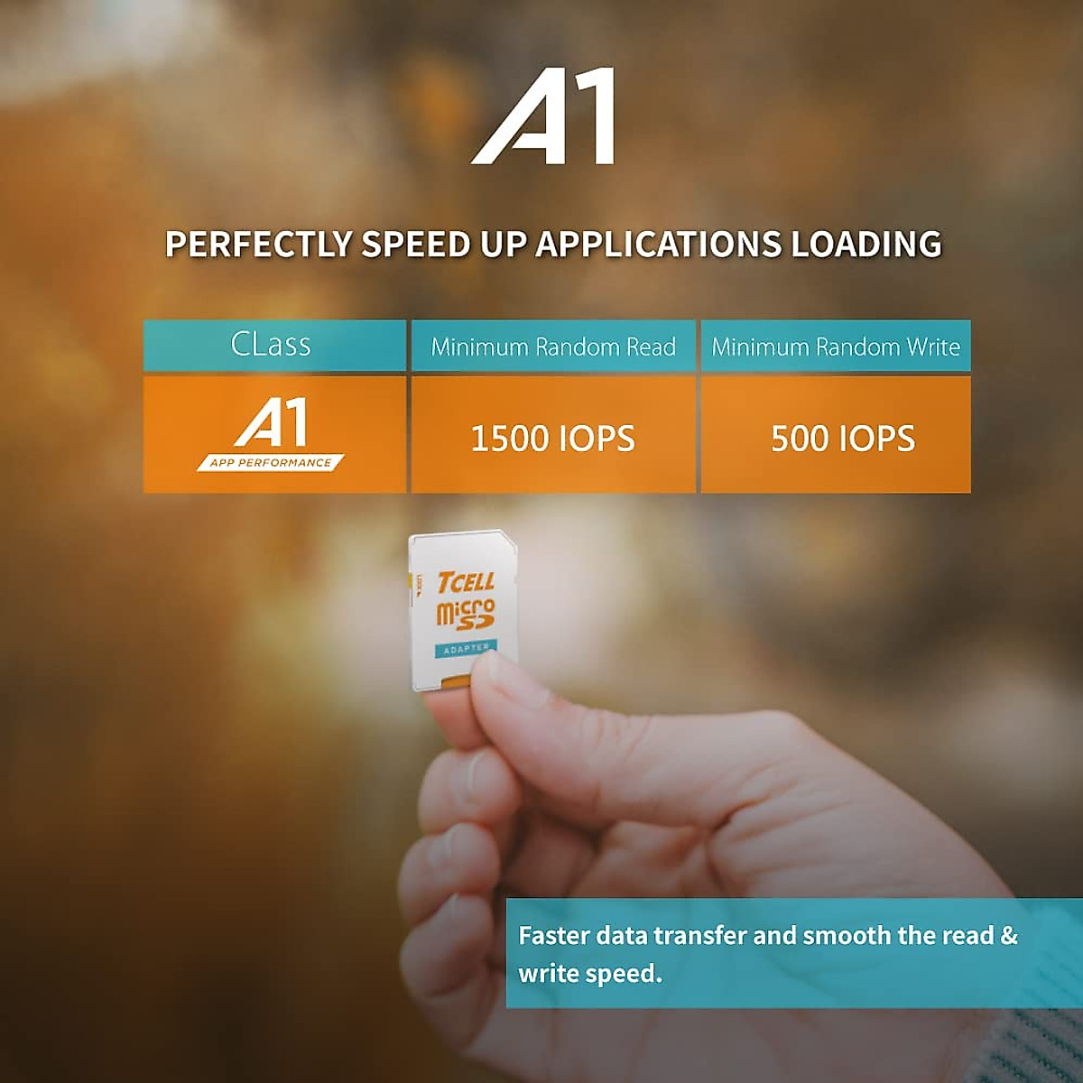 TCELL MASSTIGE 64GB microSDXC Memory Card with Adapter - A1, UHS-I U1, V10, Micro SD Card, Read up to 100 MB/s, Full HD