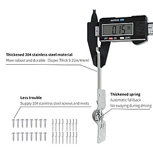 ESUDNT RV Door Holder 304 Stainless Steel Thicker T-Style Entry Door Catch Latch for Camper, Travel Trailer, Cargo (2 Pack, Screws Included)