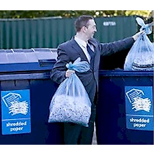 125 Shredder Bags, for Small SHREDDERS, Quality 9.5 Gallon Size, Fits Most 6 & 7 Gallon Size Shredders, 1 Roll of 125 Bags