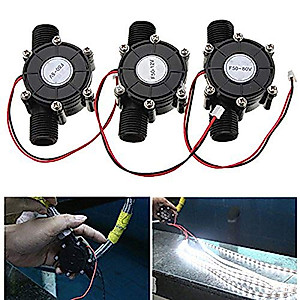 Micro Hydro Generator, Water Turbine Generator, Micro Hydroelectric Charging Tool, Micro-Hydro Water Flow Pump, Black, DC 80V