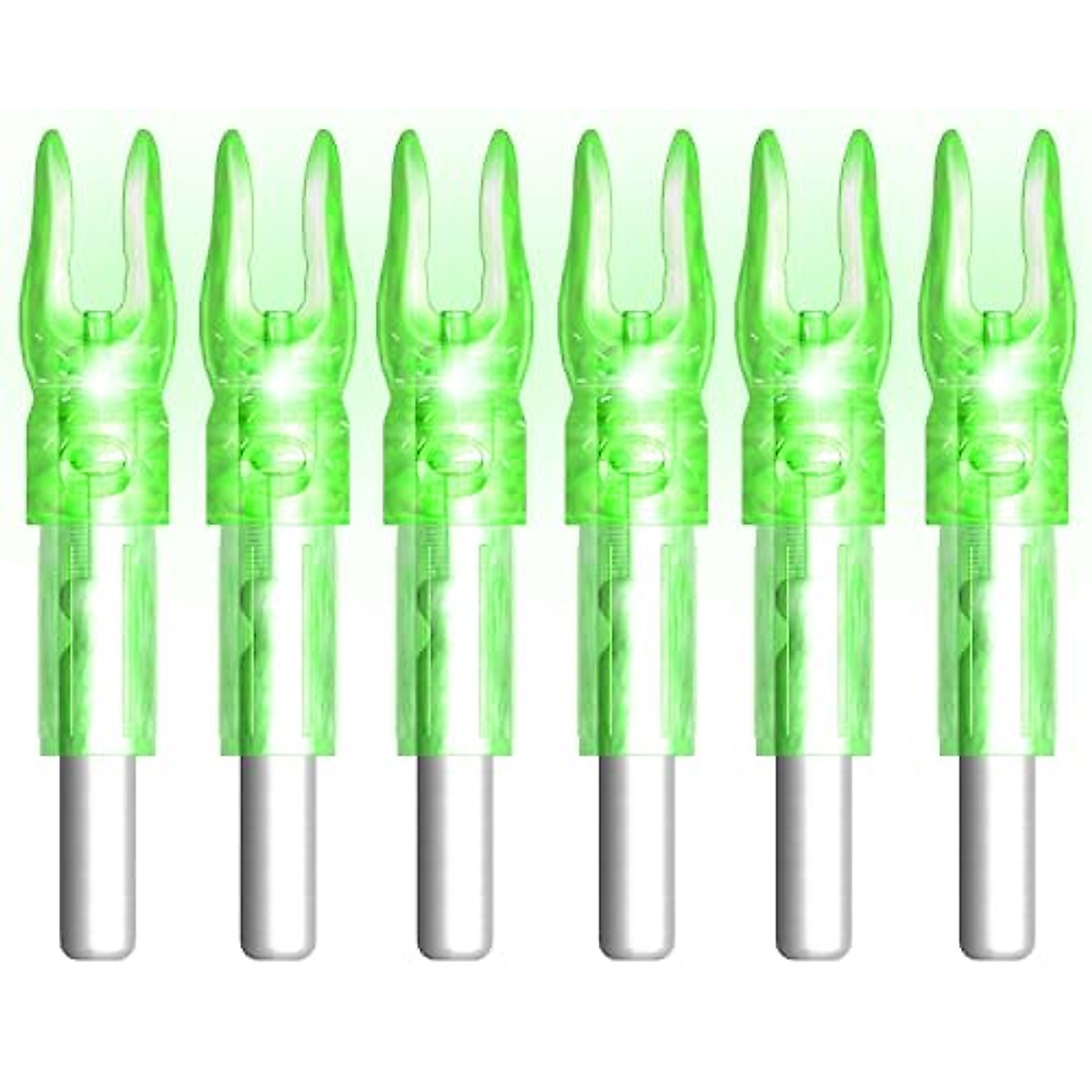 XHYCKJ 6PCS S Led Lighted Nocks for Arrows with .244" Inside Diameter,Screwdriver Included