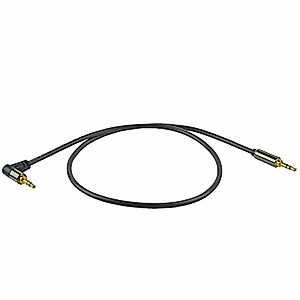 Mediabridge™ 3.5mm Male to Male Right Angle Stereo Audio Cable (4 Feet) - 90° Connector for Flush Connections - Step Down Design for Smartphone, Tablet & MP3 Cases - (Part# MPC-35RA-4)