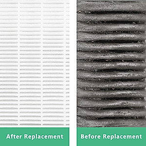 Gekufa Replacement Filter C Compatible with Idylis IAF-H-100C, IAP-10-200, IAP-10-280 for Idylis Air Purifiers Include 2 HEPA Filters & 2 Carbon Filters
