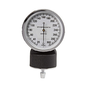 McKesson Blood Pressure Gauge for Standard Aneroid Sphygmomanometers, 300mmHg, No-Pin Stop, 1 Count