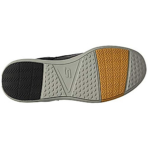 Skechers Men's Relaxed Fit-Elent-Mosen Boat Shoe, Black, 9.5 M US