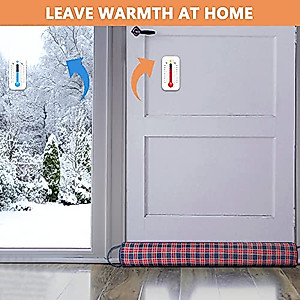 Triangle Under Door Draft Stopper Noise Blocker 28 Inches for Door Bottom Air Seal Insulation and Soundproof, Heavy Duty Weather Guard Snake Stripping, Tartan Check Navy Blue Red