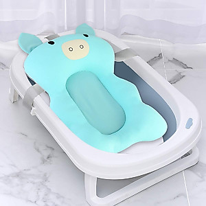 SH-RuiDu Baby Bath Cushion, Newborn Infant Bathtub Support Cushion Lounger Anti-Slip Soft Bath Tub Cushion Seat Support for 0-12M Boys Girls