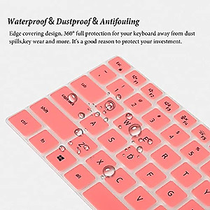 Keyboard Cover Skin for 14" Dell Latitude 7430 7420 7410 Notebook, Dell Latitude 7000 14 inch, Dell Latitude 5430 5431 5420 14"/Dell Latitude 7520 15.6"/Dell Latitude 9510 9520 9420 9430 Cover-Pink