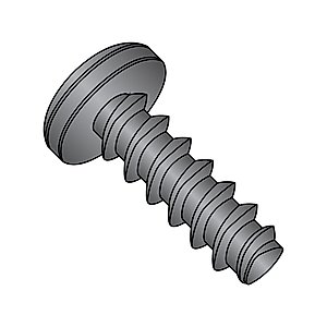 Small Parts 0405LPPB Steel Thread Rolling Screw for Plastic, Black Oxide Finish, Pan Head, Phillips Drive, #4-20 Thread Size, 5/16" Length (Pack of 100)