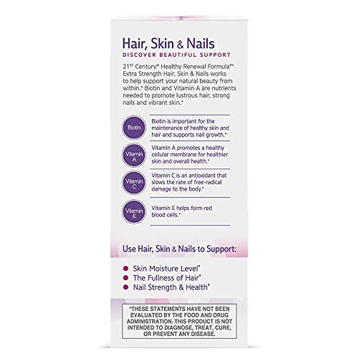 21st Century Hair, Skin and Nails Extra Strength Tablets, 90 Count (27847)