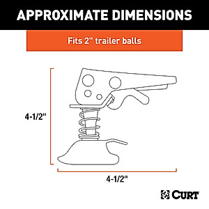 CURT 25194 Posi-Lock Coupler Replacement Latch for 2-Inch Trailer Hitch Ball