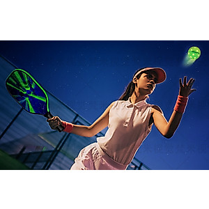 PickleStar LED Light Up Pickleball Balls, Glow in The Dark Pickleball Balls, Offcial Size OutdoorPickleBalls with Light 4 Pack LED Light Up Pickle Balls, Unique Gift for Pickleball Lovers