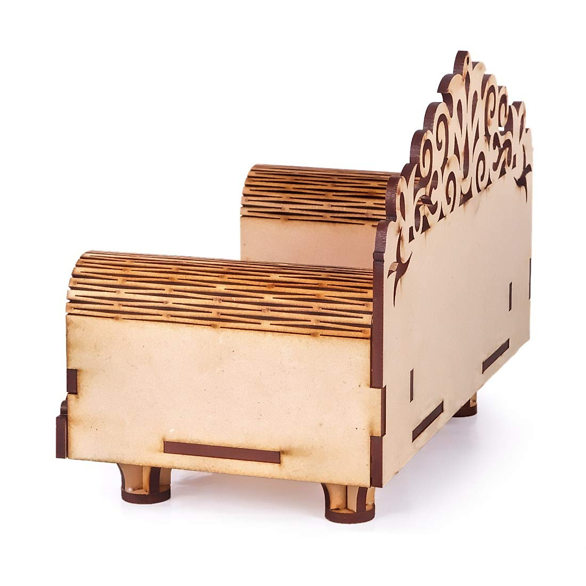 Shreejicreation Art Wooden White Color Hindola | jhula | Swing | Home Mandap Stand | Home Temple Designer Wood for God | Temple | Mandir | Sinhasan for Pooja Mandir