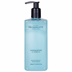 Pecksniff's Moisturizing Hand Wash - Vitamin B Enriched, Natural & Gentle Cleanser, Luxurious Hand Wash 500ml/16.9 fl oz (Sandalwood & Vanilla)