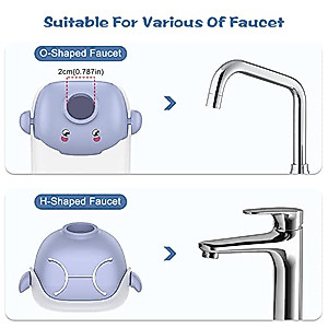 Maliton Faucet Extender for Toddlers, Sink Extender for Kids Hand Washing, Suitable for Bathroom, Kitchen, Bathtub Sink, Fits Most Faucets (2 Pack, Blue)