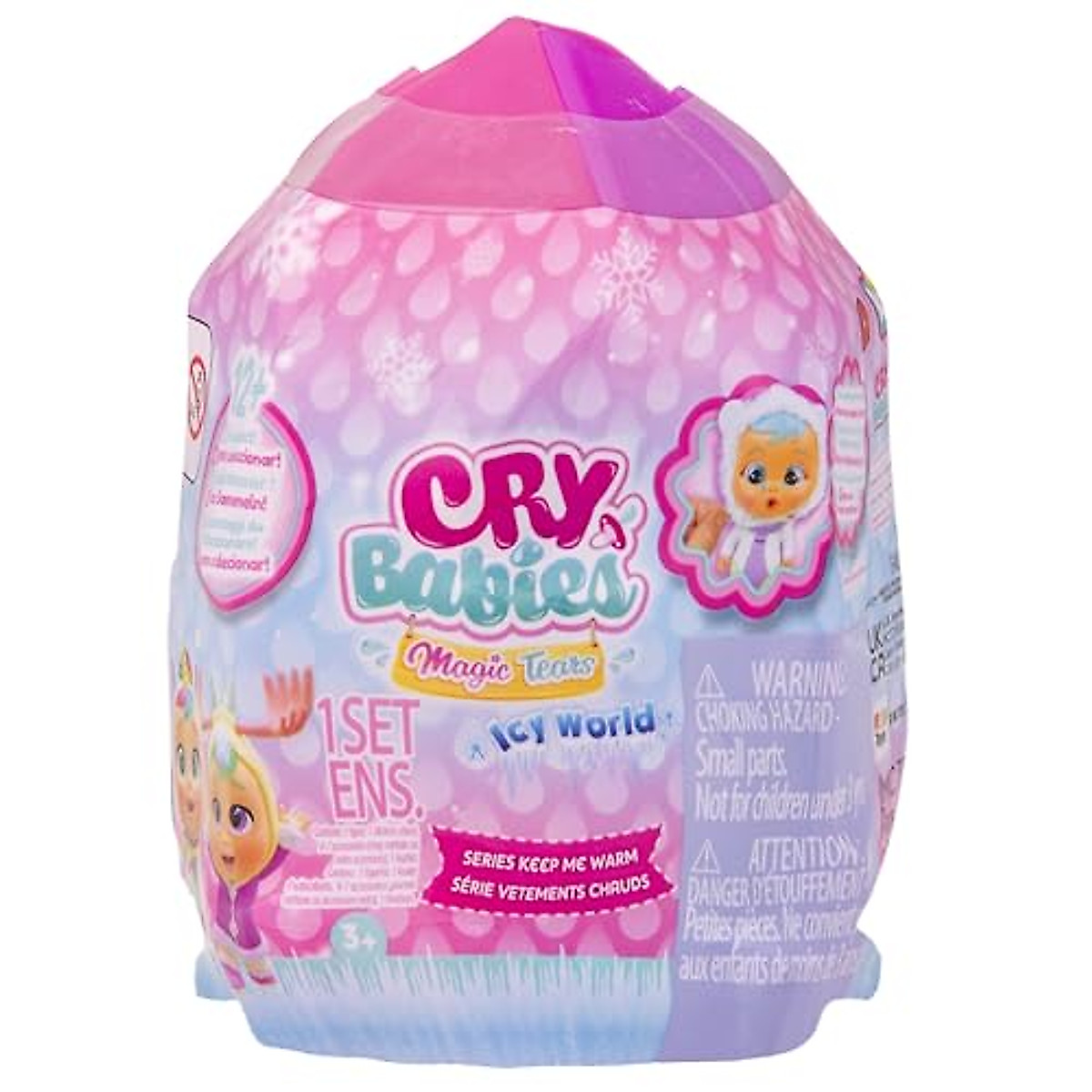 Cry Babies Magic Tears ICY World - Keep Me Warm Series | 8 Surprises, Accessories, Surprise Doll - Great Gift for Kids Ages 3+