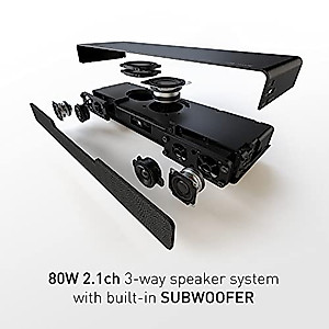 Panasonic SoundSlayer Dolby Atmos Soundbar for TV with Built-in Subwoofer, Small Home Audio Bluetooth-Enabled Speaker, Hi-Res Sound (SC-HTB01),Black