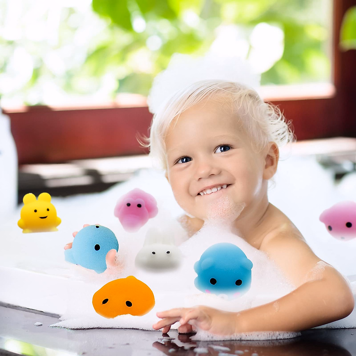 150 Pcs Kawaii Squishies, Mochi Squishy Toys for Kids Party Favors, Mini Stress Relief Toys for Easter Gift Easter Decoration Party Favors, Classroom Prizes, Birthday Gift, Goodie Bag Stuffers