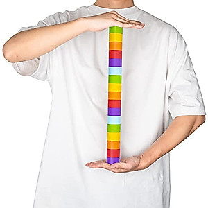 MAYPLUSS Reversible Wrapping Paper Roll - Mini Roll - 17 Inch X 32.8 Feet - Rainbow Stripe Design (47.3 sq.ft.ttl)