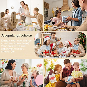 12 Pack Unfinished Wood Coasters, GOH DODD 4 Inch Square Blank Wooden Coasters Crafts Coasters for DIY Architectural Models Drawing Painting Wood Engraving Wood Burning Laser Scroll Sawing