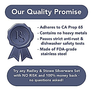 Radley & Stowe 20-Piece Matte Black Silverware Set, Service for 4, Durable Stainless Steel Flatware, Dishwasher Safe Cutlery