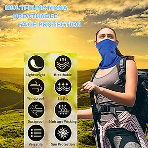 COOLZU 6 Pack Neck Gaiter Face Mask: Scarf Gator Breathable Balaclava Cooling Cover Masks for Men Women (Multicolor-1)